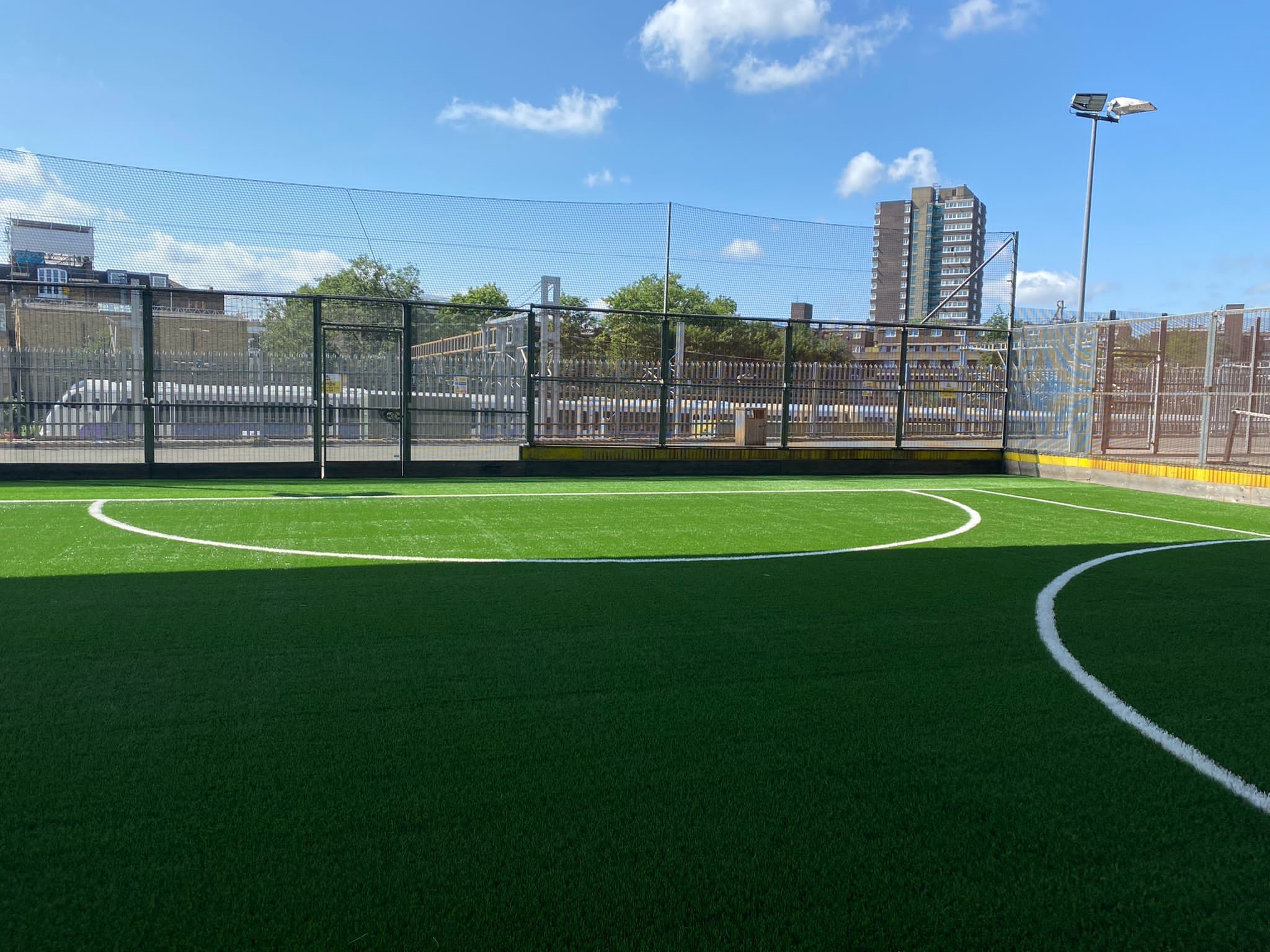 Football pitch construction resurfacing for Westminster Academy